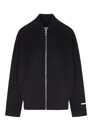 Sportmax Pure Wool Double Bomber Jacket - Black