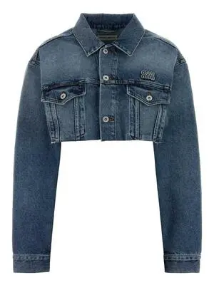 Miu Miu Cotton Denim Jacket - Blue