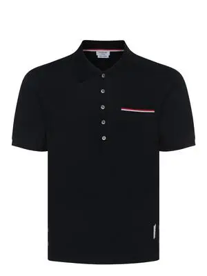 Thom Browne Short Sleeves Polo - Blue