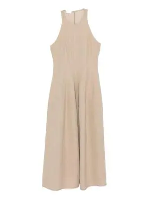 Brunello Cucinelli Linen Blend Long Dress - Multicolor