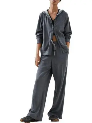 Brunello Cucinelli Wide Leg Trousers - Gray