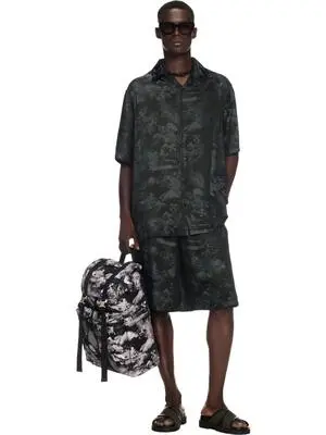 Off-White Jacquard Fresco Bowling Shorts - Black