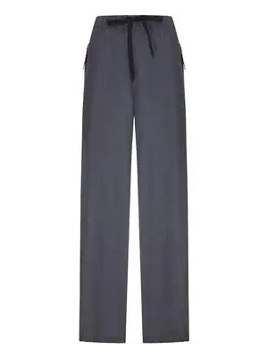 Prada Wool And Mohair Sports Trousers - Gray