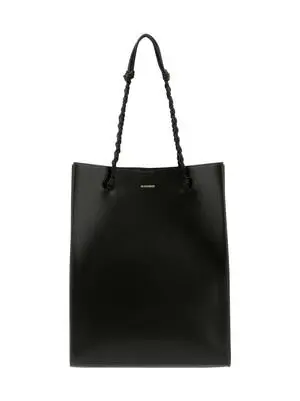 JIL SANDER Leather Tangle Shopping Bag - Black