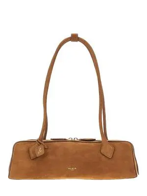Alaïa Nubuck Leather Medium Le Teckel Bag - Brown