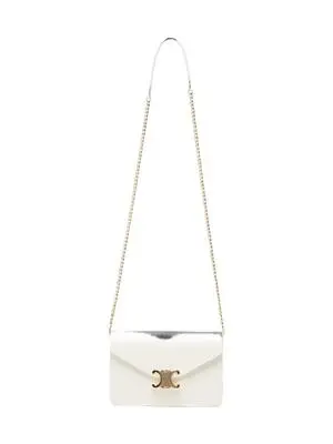 Celine Margo Leather Wallet On Chain - Multicolor