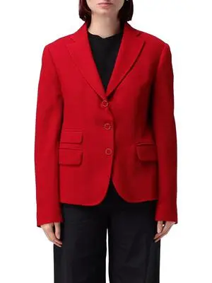 Max Mara Single Breasted Blazer - Red