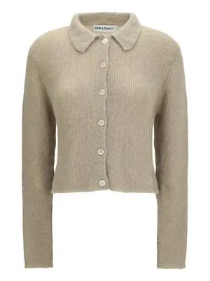 Our Legacy OUR LEGACY Button Detailed Polo Collar Sweater Cream