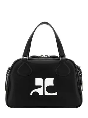 COURREGES Leather Reedition Handbag - Black