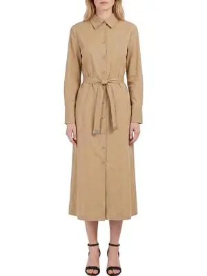 Max Mara Linen Blend Dress - Brown