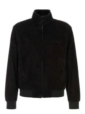 Gucci Suede Bomber Jacket - Black