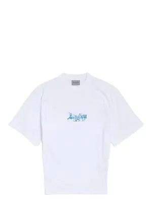 Balenciaga Cotton Logo Print T-shirt - White