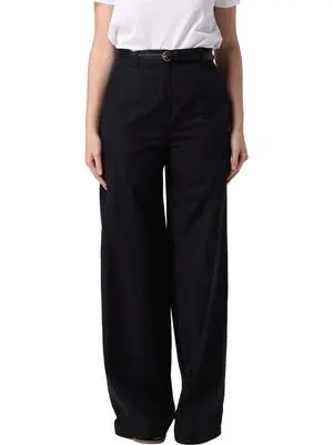 Max Mara Cotton Palazzo Trousers - Black