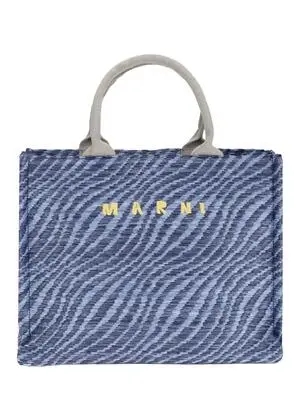 Marni Fabric Tote Bag - Blue