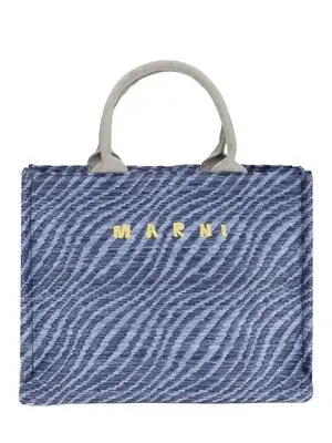 Marni Fabric Tote Bag - Blue