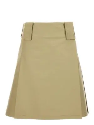Burberry BURBERRY Pleated Skirt Cream