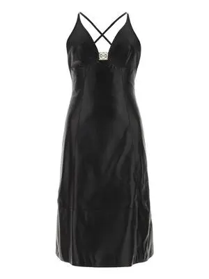Loewe Leather Midi Dress - Multicolor