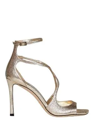 JIMMY CHOO Platinum Brilliance Fabric Azia 95 Sandals - Multicolor
