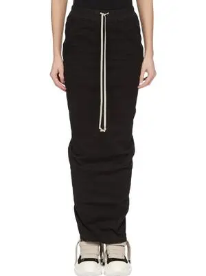 Rick Owens RICK OWENS DRKSHDW Cotton Jersey Pillar Skirt Multicolor