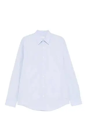 Dries Van Noten Caper Cotton Poplin Shirt - Blue