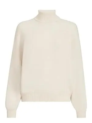 Brunello Cucinelli Cashmere Turtleneck Jumper - Cream