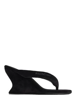 Balenciaga BALENCIAGA Gaeta Wedge Flip-Flops Black