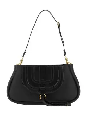 CHLOÉ Chloe Women Black Leather Marcie Clutch