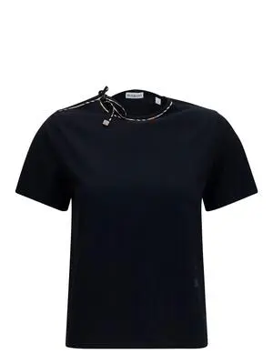 Burberry T-shirt With Cut-out Detail - Black