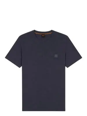 BOSS T-shirt Tales Con Patch Logo - Blue