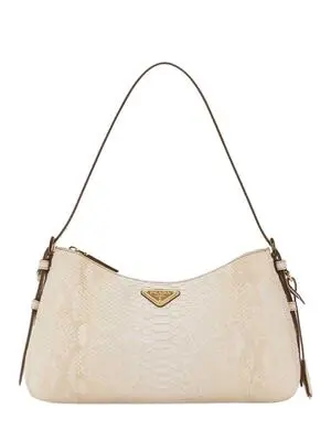 Prada Prada Women Aimee Medium Python Leather Bag Prada Cream
