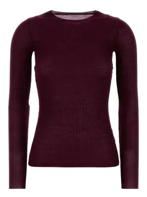 JIL SANDER Plum Wool Sweater - Purple