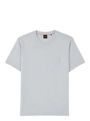 BOSS Boss Men T-Shirt Tales Con Patch Logo Gray