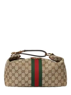 Gucci Gg Jacquard Monogram Canvas Vanity Bag - Cream