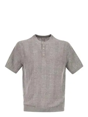 Brunello Cucinelli Grey Polo Shirts - Gray