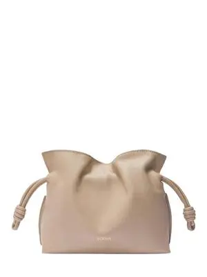 Loewe Flamenco Clutch Mini Bag In Calfskin Nappa - Cream