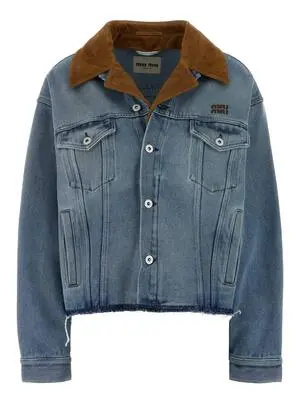 Miu Miu MIU MIU Denim Jacket Blue