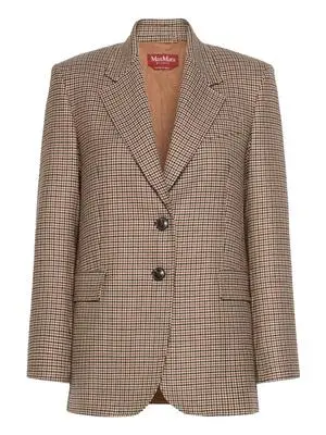 Max Mara Single-breasted Yarn-dyed Wool Blazer - Multicolor