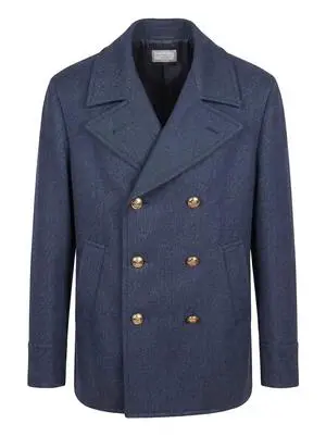 Brunello Cucinelli BRUNELLO CUCINELLI Wool Pea Coat Multicolor