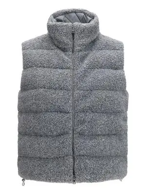 Herno HERNO Shearling Paneled Padded Vest Gray