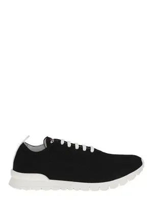 Kiton Stretch Knit Fabric Sneakers - Black