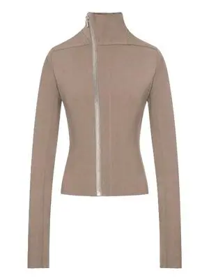 Rick Owens RICK OWENS Gary Fitted Jacket With Asymmetrical Zip Gray