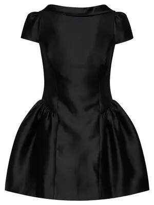 SELF-PORTRAIT SELF-PORTRAIT Taffeta Collared Minidress Multicolor
