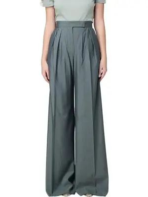 Max Mara MAX MARA Wide-Leg Wool Blend Trousers Green