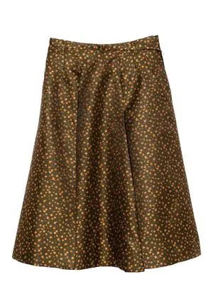 Prada Floral Jacquard Midi Skirt - Multicolor