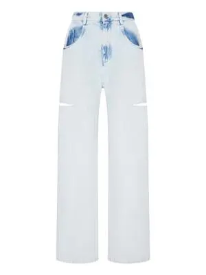 MAISON MARGIELA Distressed Wide-leg Jeans - Multicolor