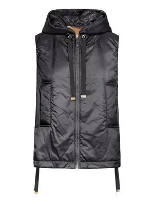 Max Mara MAX MARA THE CUBE Padded Hooded Canvas Vest Black