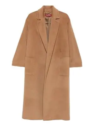 Max Mara Wool Wrap Coat - Tan