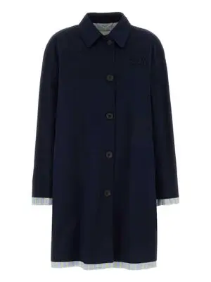 Miu Miu Single-breasted Cotton Coat - Multicolor
