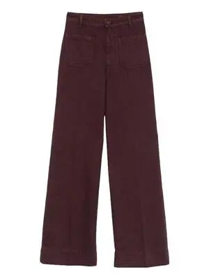 Victoria Beckham VICTORIA BECKHAM Wide-Leg Denim Trousers Red