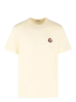 Moncler Cotton T-shirt - Cream